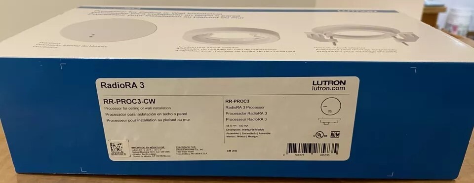 Lutron RR-PROC3-CW Ra3 Processor Recess J-Box Adapter PrIceEa NEW SHIPS ...