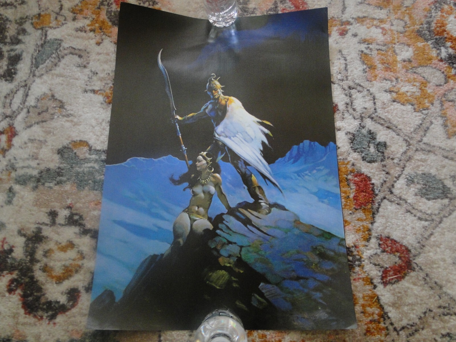 Vintage Original Rare Frank Frazetta NOS 1979 Linen Paper Poster ...