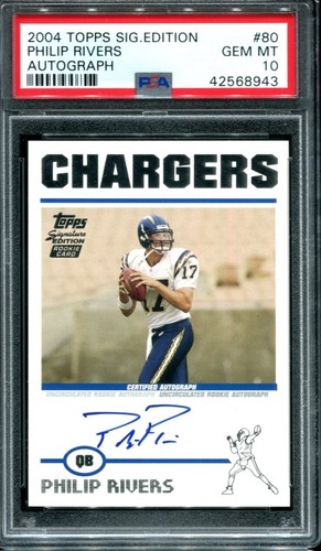 Phillip Rivers 2004 Topps Signature Edition Autograph #80 RC #/299 PSA ...