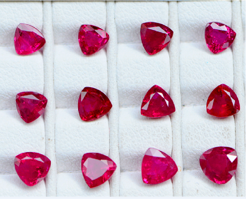 Mined Trillion Lots 7 MM Red Ruby 12 Pcs Durable gemstone Faceted ...