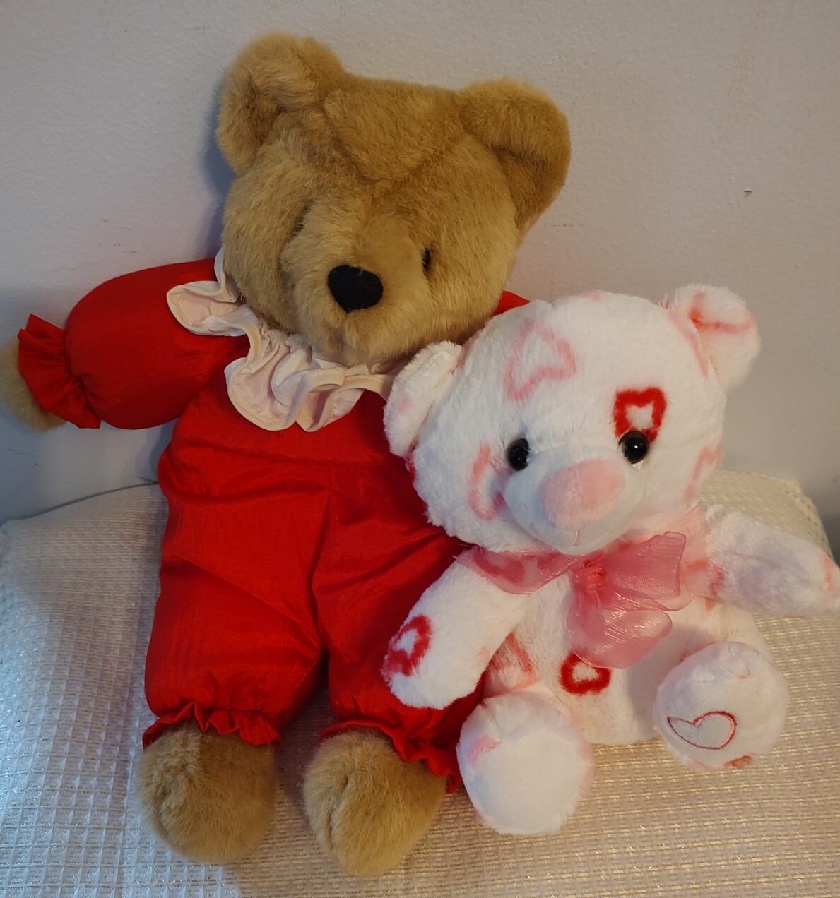 Gibson Greetings Teddy Bear 1993 Puffalump Nylon Stuffed Animal & Heart ...