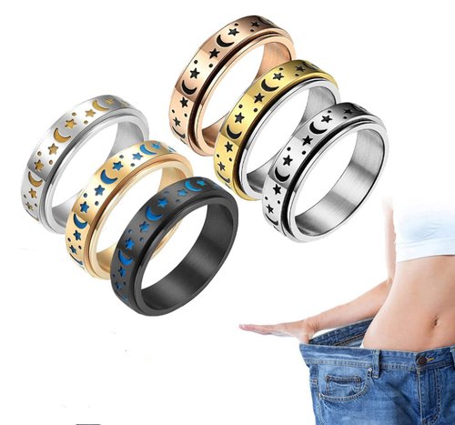 VARIA'Moon Fidget Ring, Vikanda Thermogenic Moissanite Spinner Ring | eBay.de