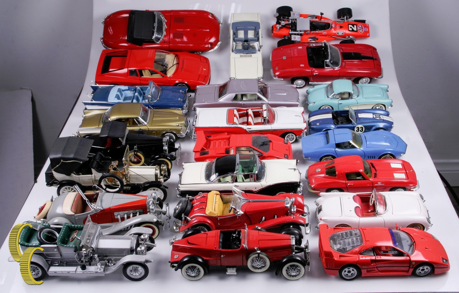 Lot of 23 Classic Collectible Model Cars w/ Some Paperwork (Franklin ...