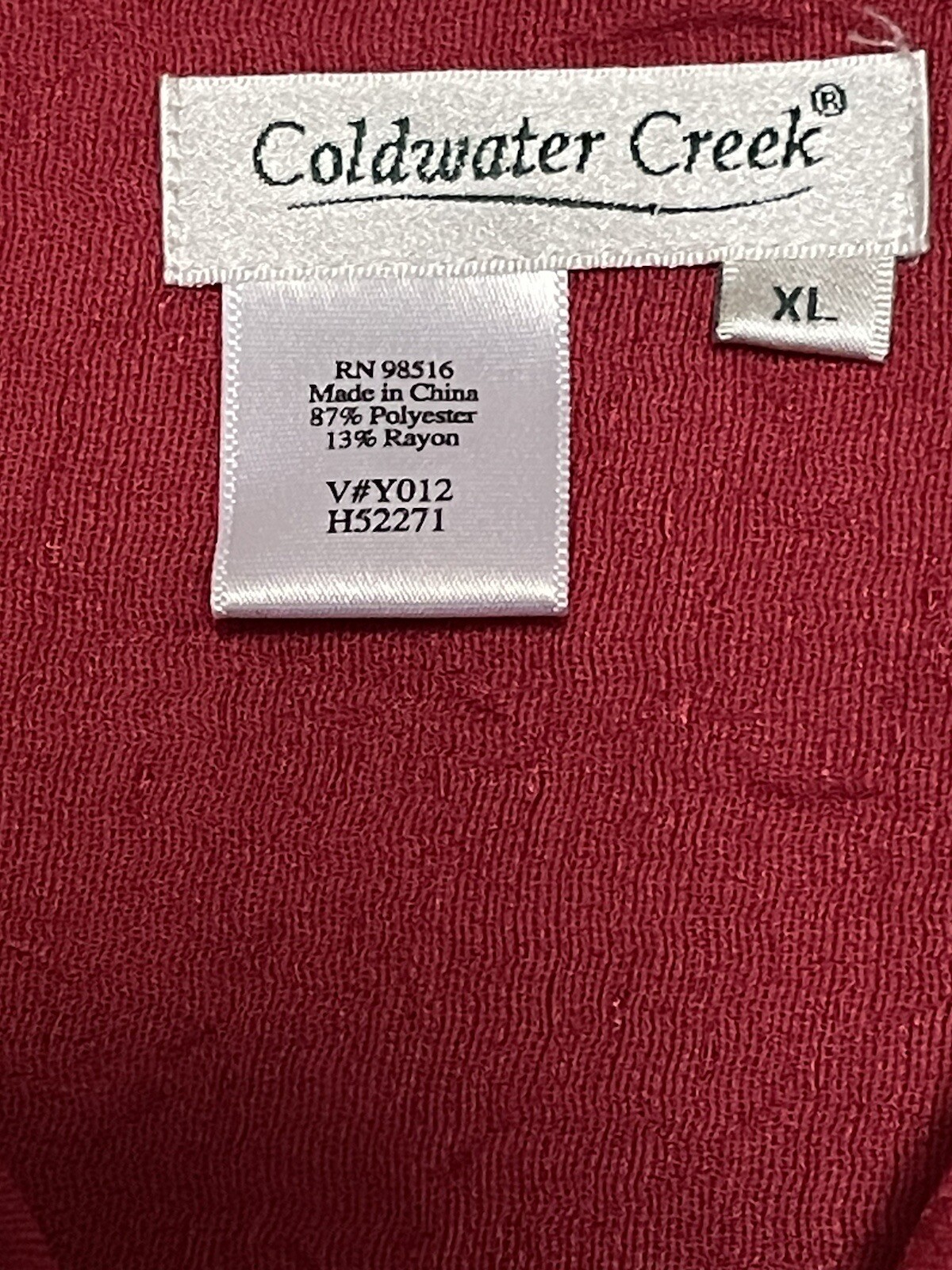 Coldwater Creek Button Up Shirt Red size XL | eBay