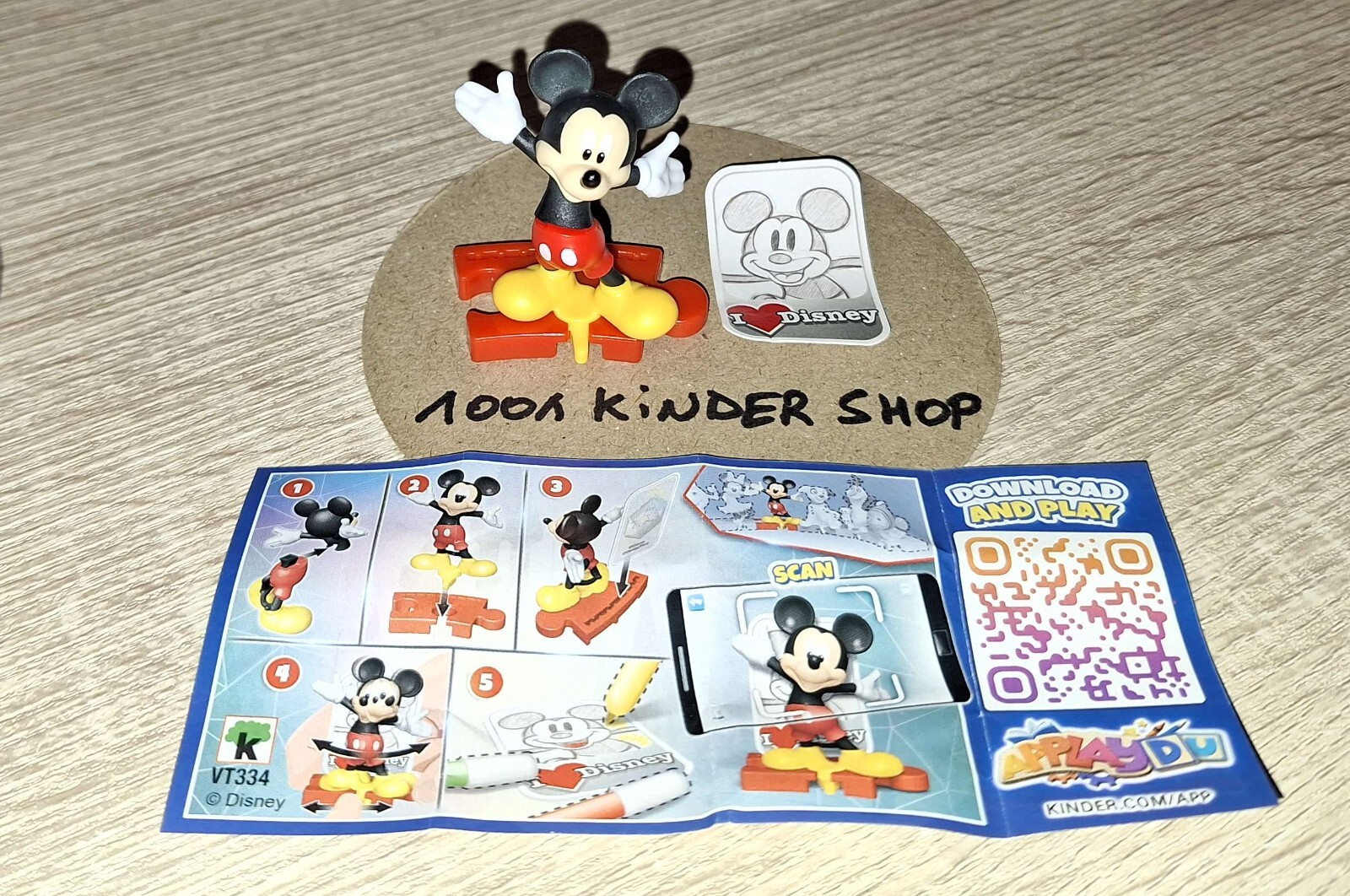KINDER VT 334 VT334 DISNEY 100 YEARS OF WONDER - MICKEY MOUSE + BPZ | eBay