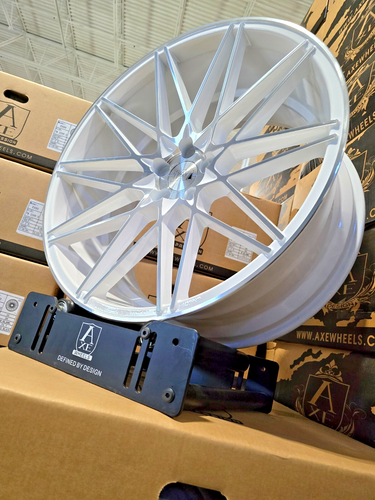 (4) 22" 1AV ZX1 Staggered White Concave Wheels 5X112 AUDI BMW BENTLEY ...