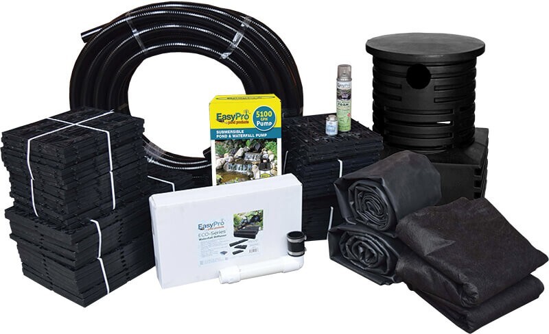 Pondless Waterfall kit w/ 24' Stream - 5,100 GPH Pump, Vault, Liner ...