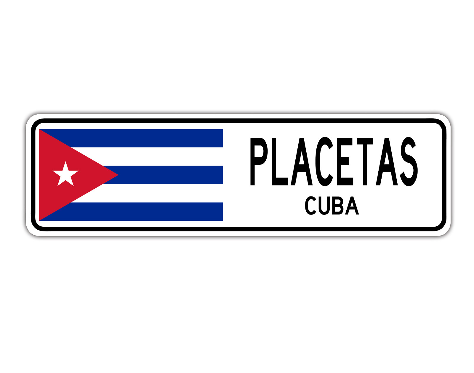 Placetas, Cuba Street Sign Cuban Flag City Country Road Wall Gift | eBay