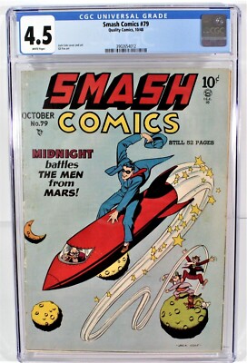 Smash Comics 79 CGC 4.5 Midnight Battles the Man from Mars 1948 | eBay