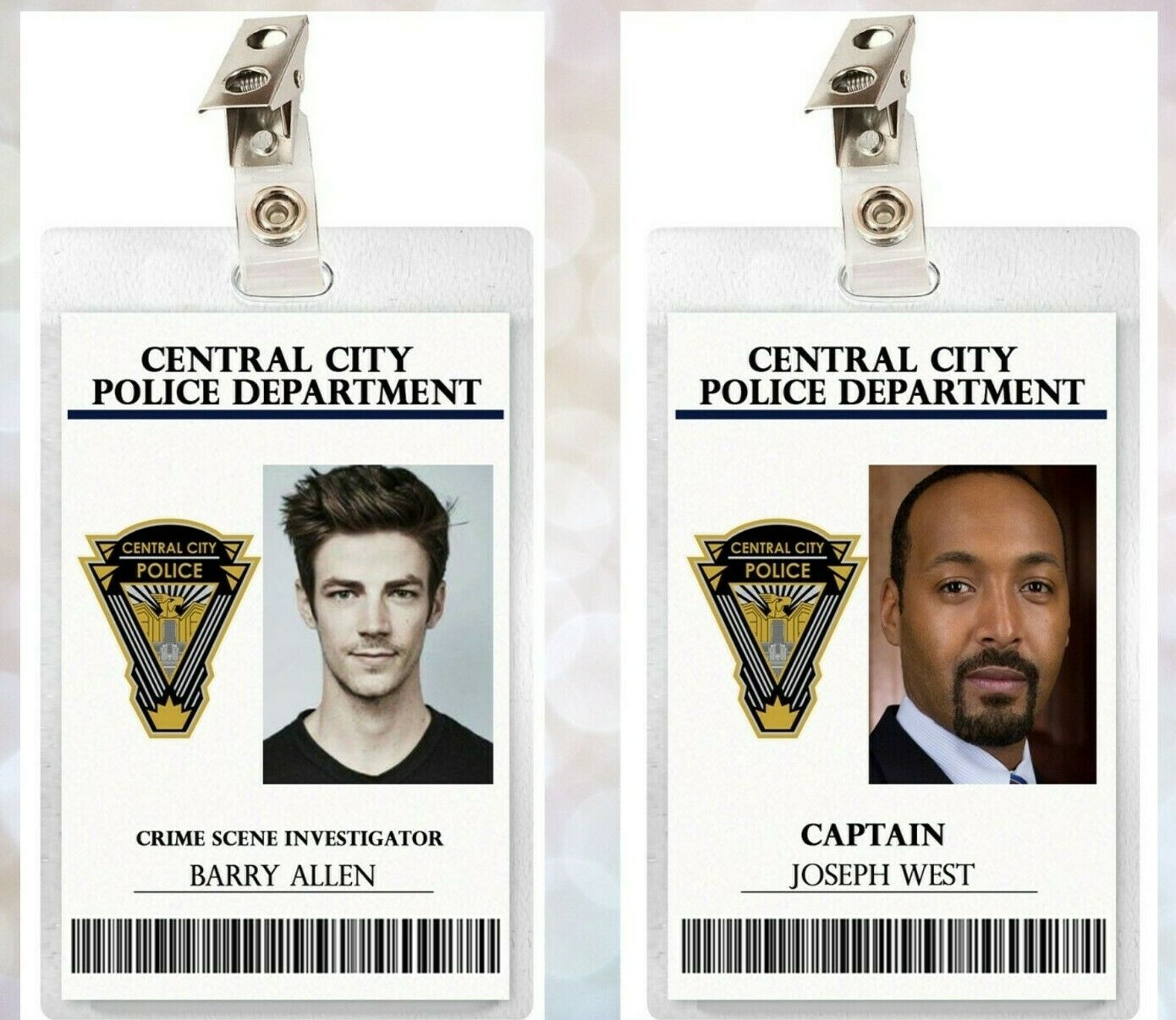 The Flash Barry Allen Joe West Ccpd ID Badge Cosplay Costume Laminate ...