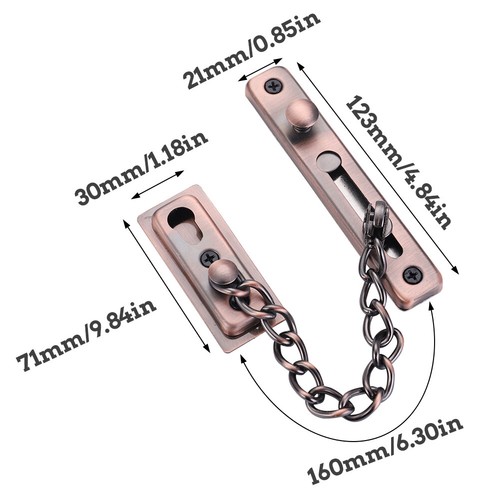 With Lock Door Chain Stainless Steel Anti Theft Home Security Indoor ...