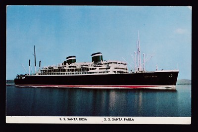 vintage SS Santa Rosa/Santa Paula passenger Grace Line ship postcard | eBay