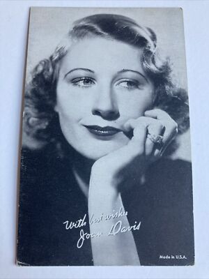 JOAN DAVIS vintage Mutoscope Hollywood actress autograph arcade card | eBay