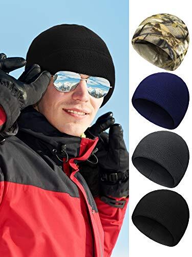 4 Pieces Skull Caps for Men Winter Warm X-Large Black, Navy Blue ...