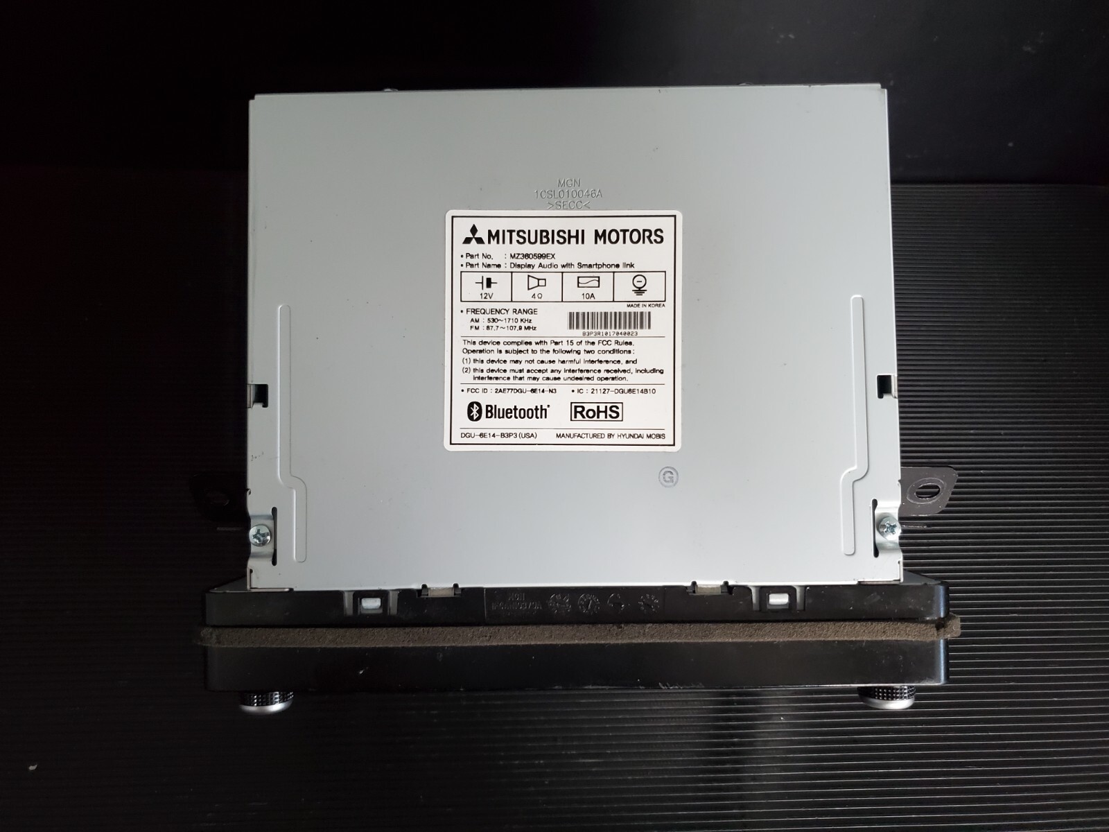 2017 MITSUBISHI LANCER CD PLAYER MULTIMEDIA TOUCH SCREEN RADIO