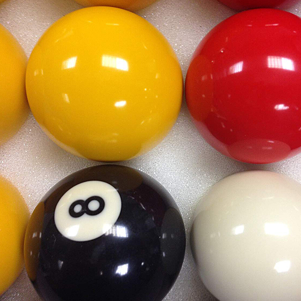 2" Full Size UK Regulation 16 Red and Yellow Pool Ball Set Tripod | eBay UK