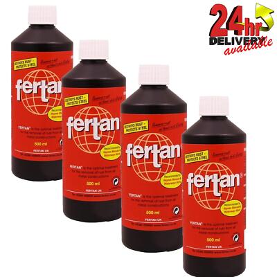 4 x Fertan Rust Killer / Remover / Treatment 500ml Corrosion Protector ...