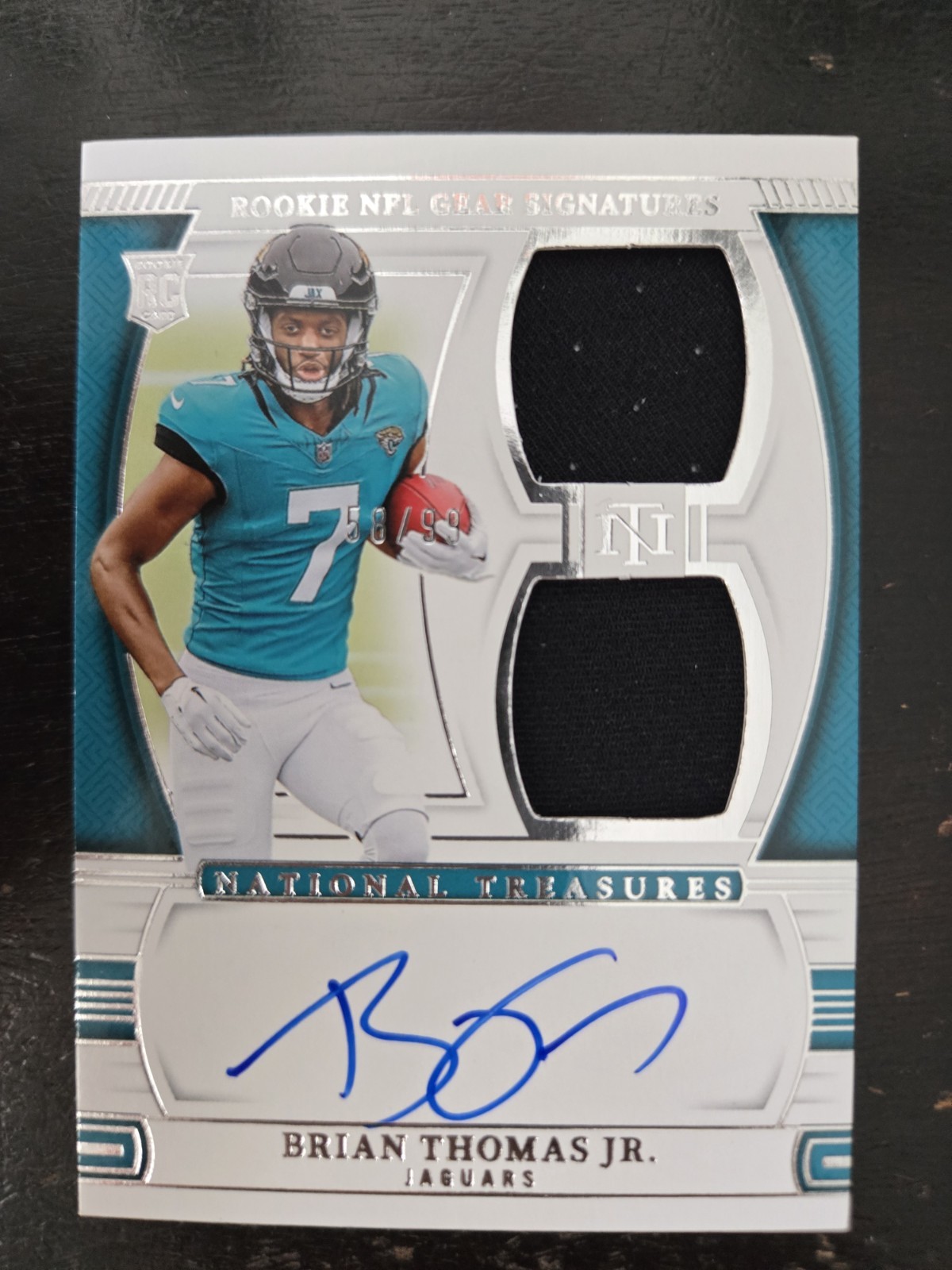 Brian Thomas Jr. 2024 National Treasures #RGS-BTJ Rookie NFL Gear ...