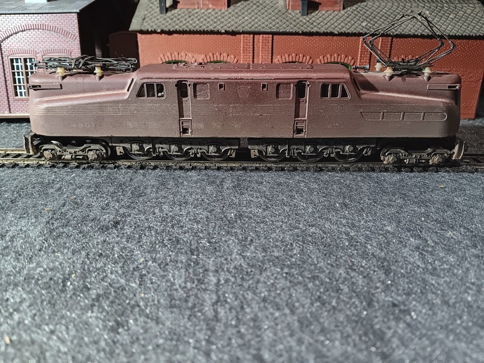 HO Vtg Penn Line PRR GG-1 Custom Ptd Wthrd, 8 wheel Dr. Kadee Cplrs 2 ...