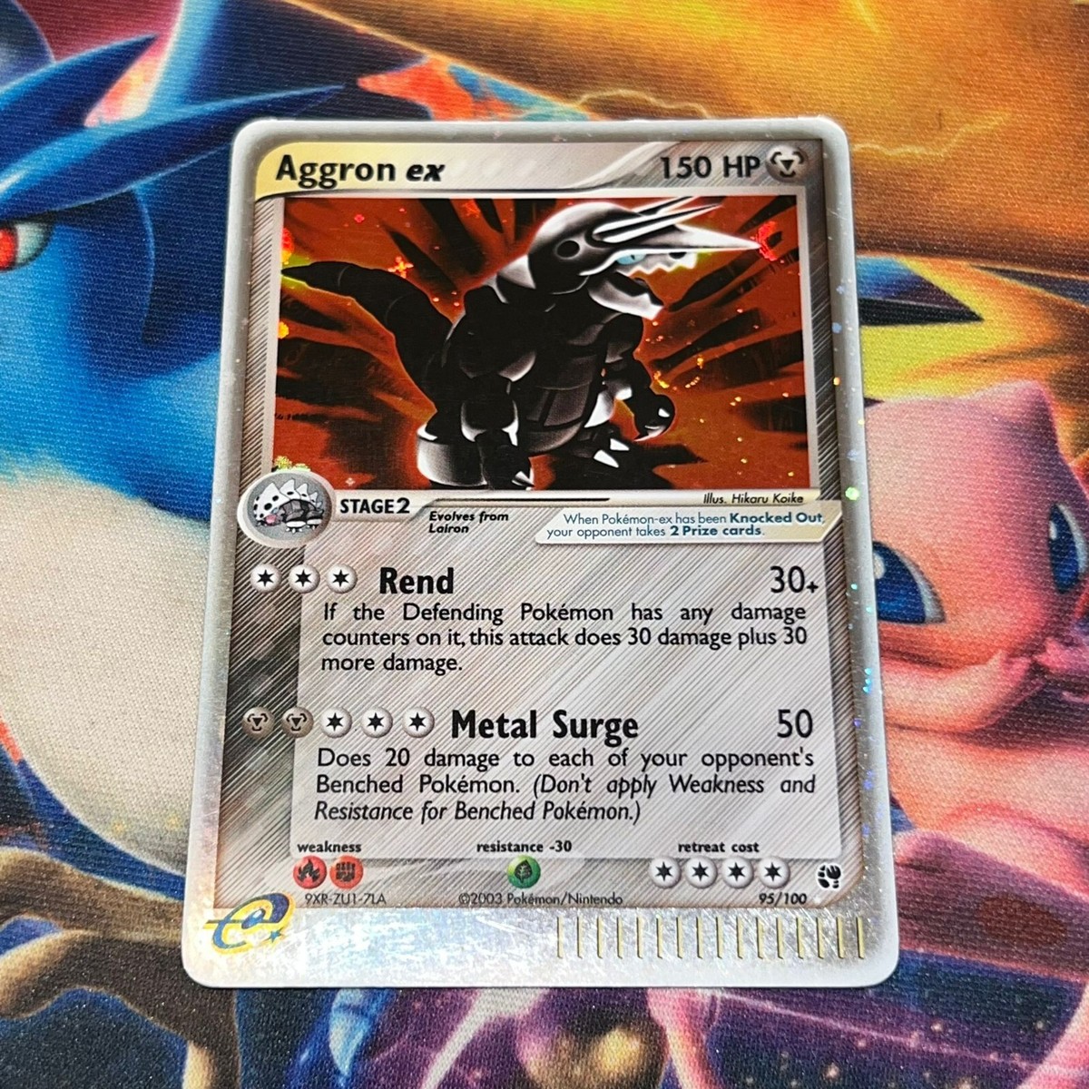 Aggron Ex Card M Aggron EX 154/160 Full Art Holo Ultra Rare XY Primal