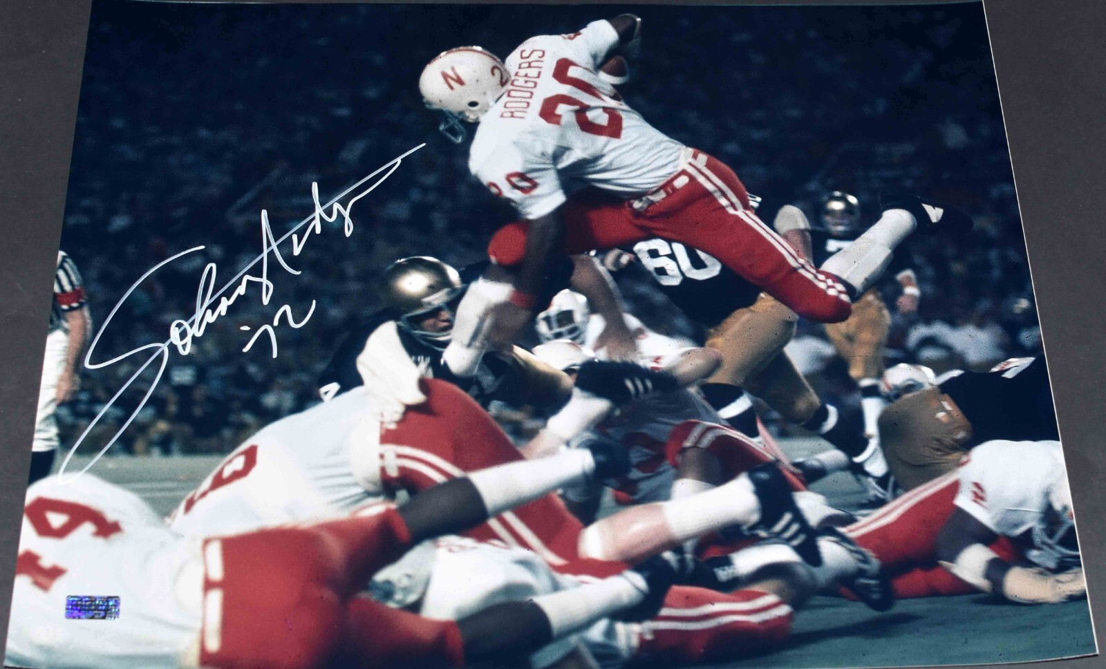 JOHNNY RODGERS SIGNED AUTOGRAPHED NEBRASKA CORNHUSKERS 16x20 PHOTO COA ...