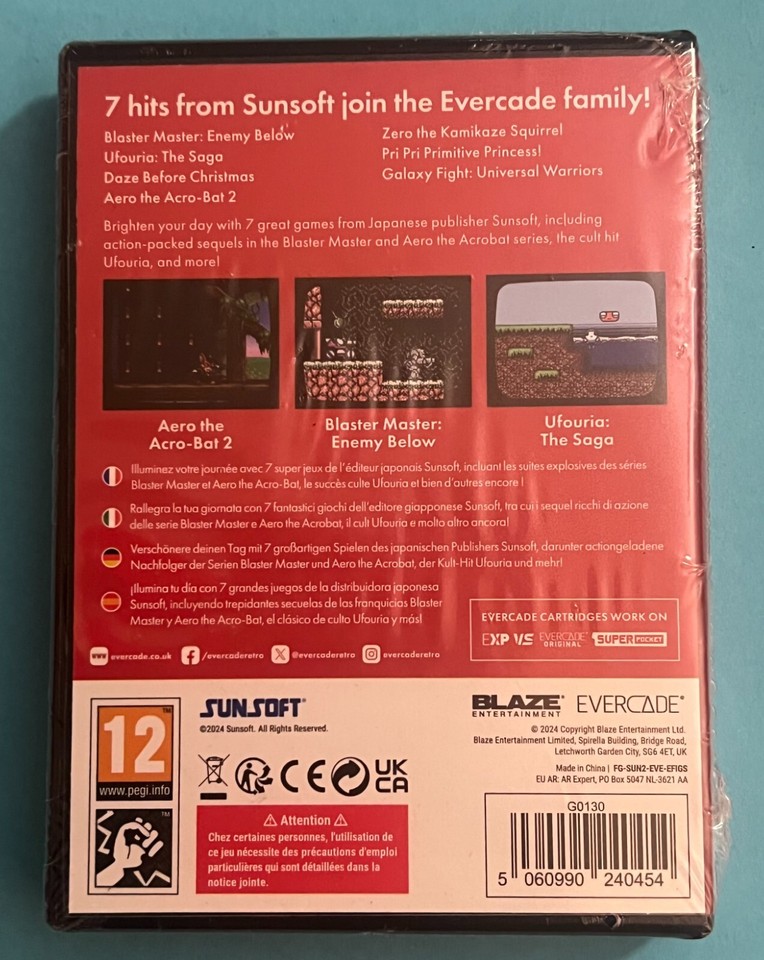 Sunsoft Collection 2 - Evercade Cartridge New/Sealed | eBay