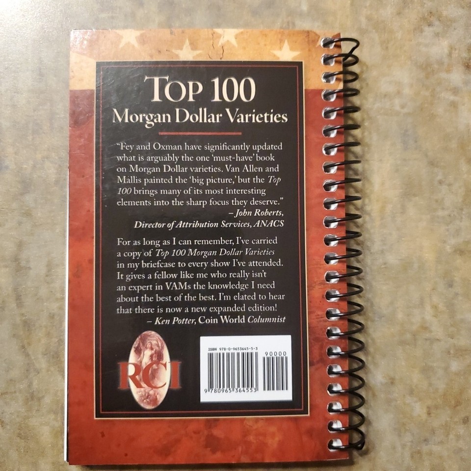 TOP 100 MORGAN DOLLAR VARIETIES VAM KEYS 4TH EDITION SPIRAL BOUND BOOK ...