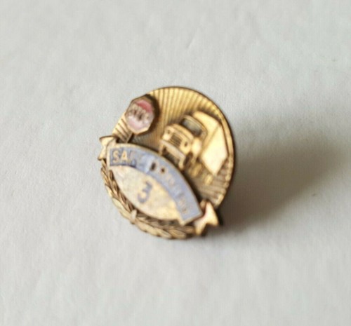 Vintage Safe Driving Pin - 3 Year Service Truck Driver Stop Sign ...