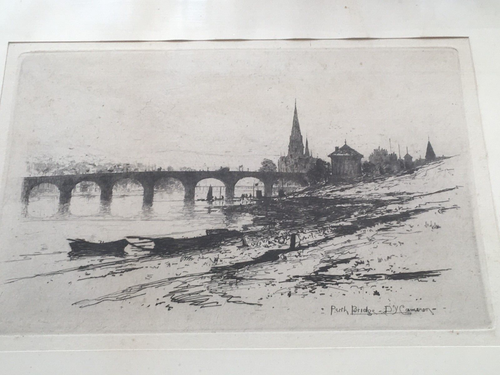 Sir David Young Cameron Etching Of "PERTH BRIDGE" 1889. | eBay