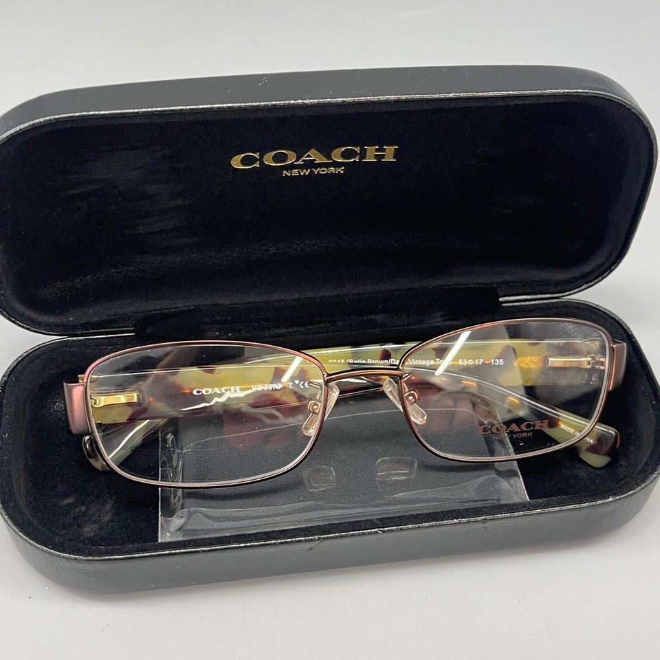 COACH HC 5075 / 9245 Woman's Eyeglasses - 53-17-135mm Satin Brown 100% ...