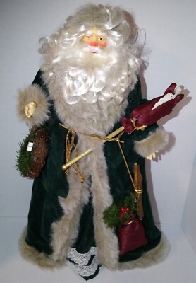 Vintage Santa Claus Christmas Tree Topper 23" Victorian St Nicholas ...