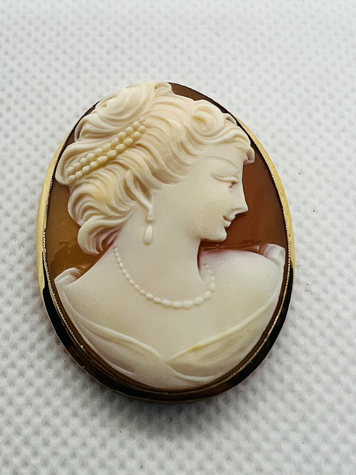 Antique Victorian Beautiful Shell Cameo, 10K YG Broo… - Gem