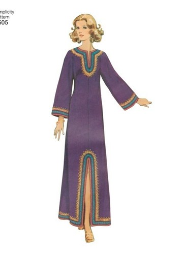 Simplicity Pattern 8505 Misses Sizes: Small-Large Vintage Caftans 1970 ...