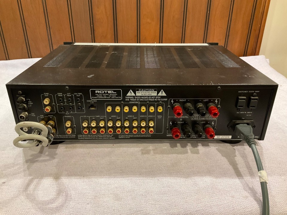 ROTEL RX-1050 AM/FM Stereo Receiver Silver Cleaned & TESTED / WORKING ...