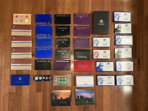 Lot of 33 US Mint Proof Sets 1954-2010 Silver, Prestige, Liberty, Etc. Coins | eBay