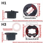 2Pcs H3 Car LED Headlight Bulb Adapter Holder Base Sockets Headlamp ...
