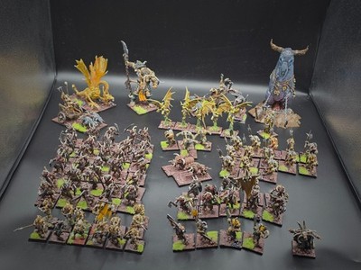 FULLY PRO PAINTED ARMY BEASTMAN DOOMBULL METAL CHARIOT GORS HERD OLD ...