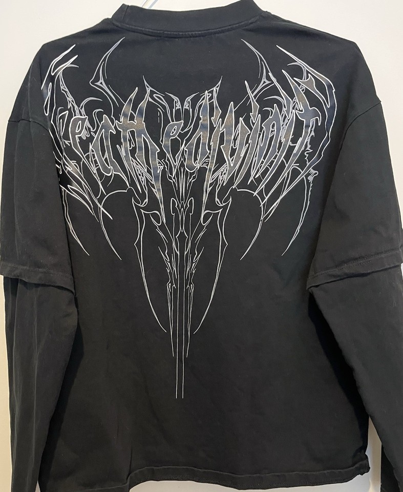 Breathe Divinity Long Sleeve Thick Black Cotton Shirt Logo Skater ...