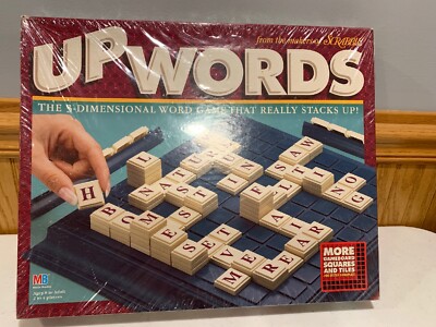 UpWords Board Game 1997 Scrabble 3D Word Stack MB Milton Bradley Sealed ...