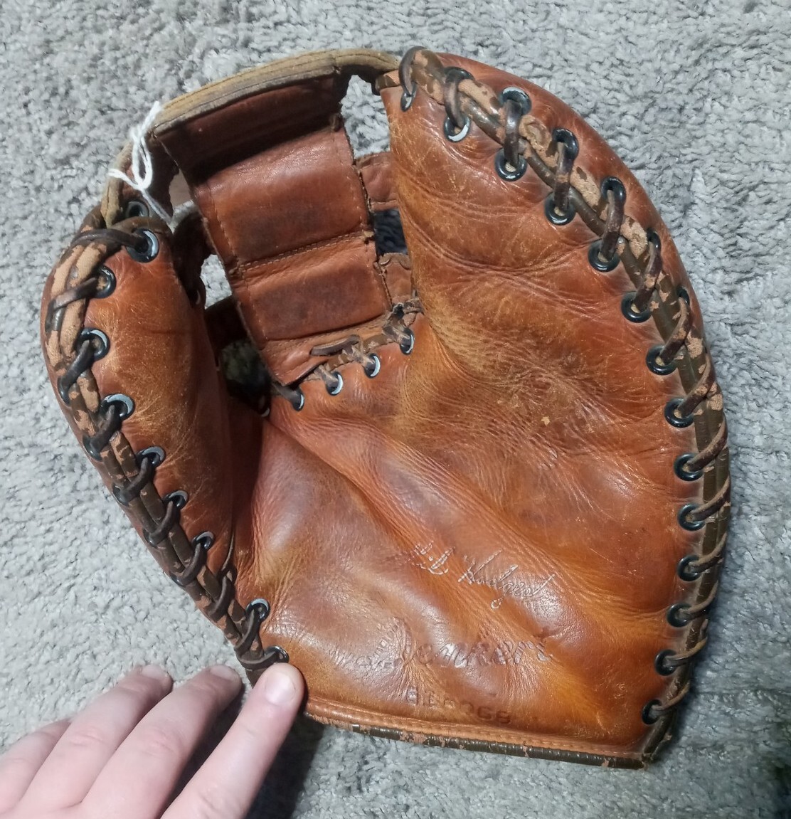 Vintage HOF Gil Hodges Denkert 61-068 First Base Sure Trapper Glove ...