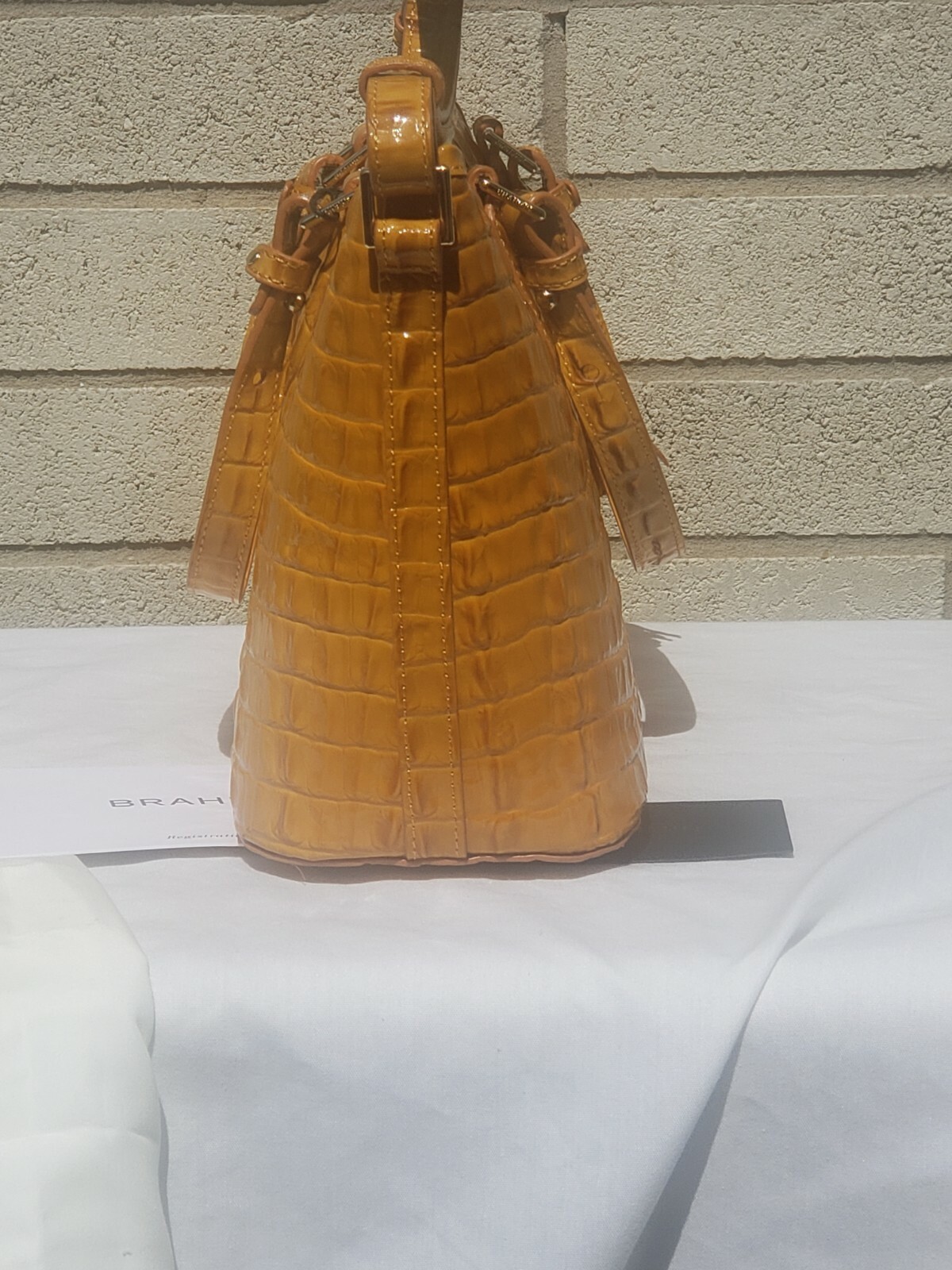 New RARE Brahmin Mini Asher LA SCALA Satchel Tote Handbag Purse Bag ...