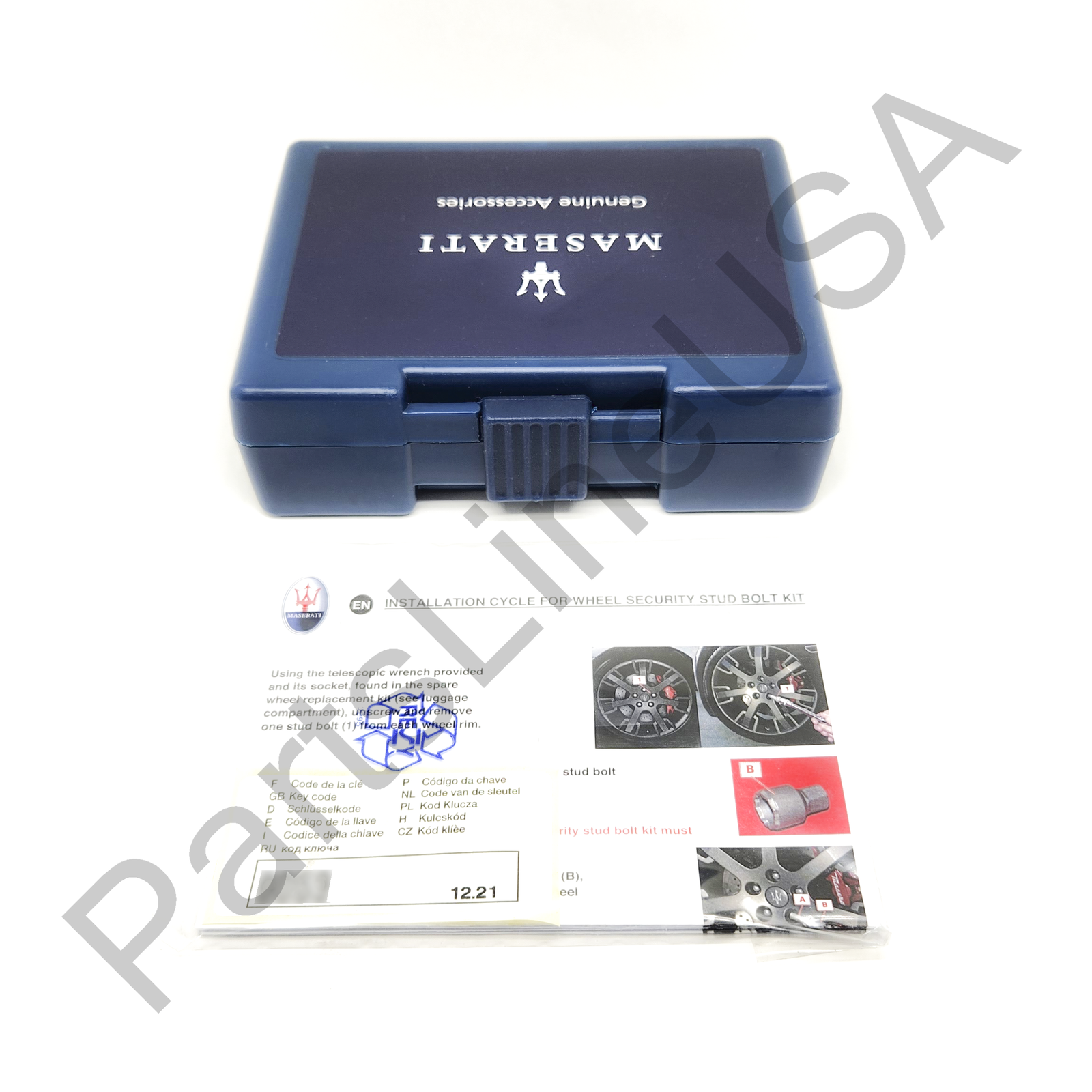 Genuine Maserati Chrome Security Stud Bolt Wheel Locks Nut Kit ...