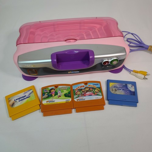 Vtech V.Smile V-Motion Active Learning System Console ONLY Pink 4 GAMES ...