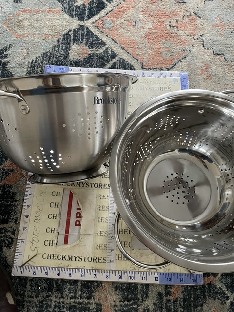 Brookstone 8 Quart Colander Stainless Steel. Made in India for sale ...