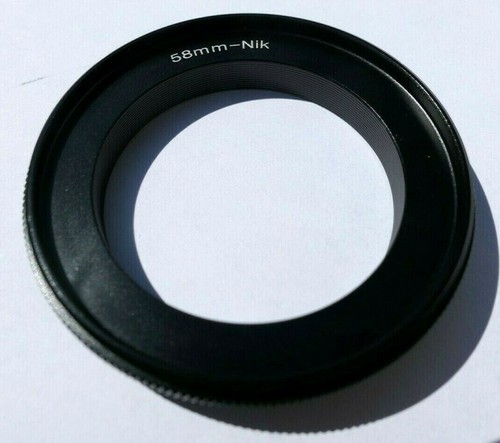 58mm Macro Reverse Lens Adapter Ring For Nikon camera F Ai-s AF-S Close ...