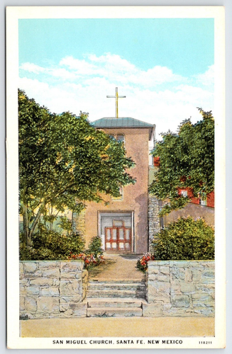 Postcard San Miguel Church, Santa Fe New Mexico Unposted | eBay