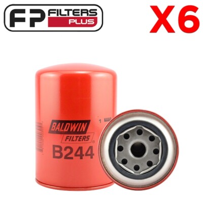 6 x B244 Baldwin Oil Filter - Fits Isuzu, GMC - 8941697780, P557780 ...