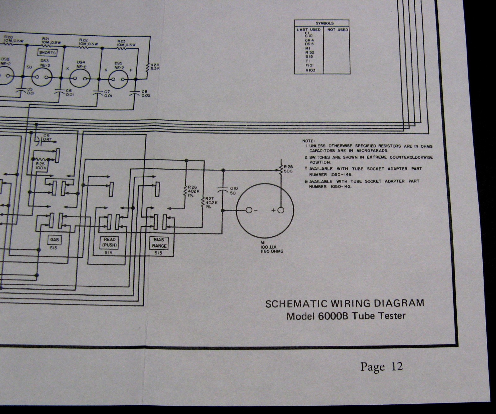 *USA* True Hickok 6000B Dynamic Tube Tester Complete Instruction Manual ...