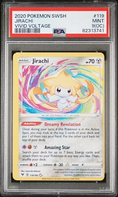 PSA 9(OC) 2020 Pokémon SWSH Jirachi Vivid Voltage #119 Mint Amazing ...
