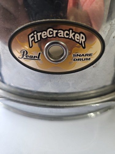 Pearl Firecracker 10x5 Chrome Snare Drum w/ Evans Hazy 300 & PureSound ...